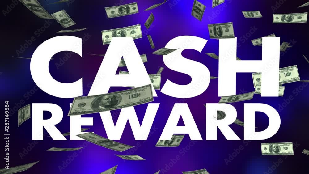 Cash Reward Prize Contest Winner Money Falling 3d Animation Stock Video ...