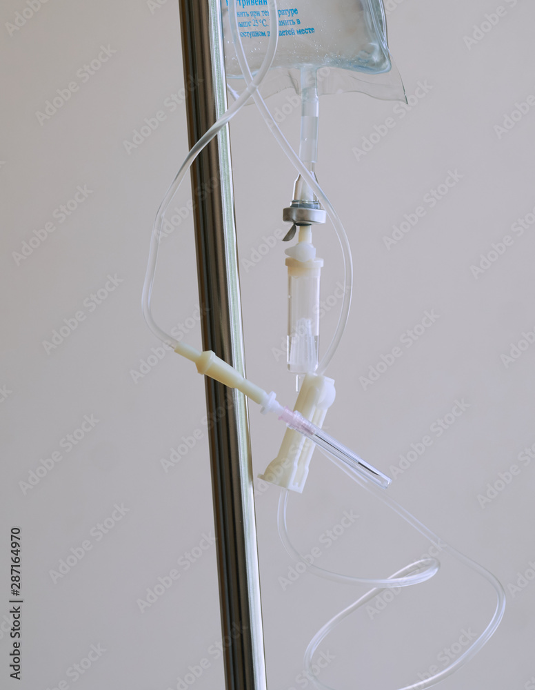 Hospital surgery medical drip in emergency room operating theater ward ...