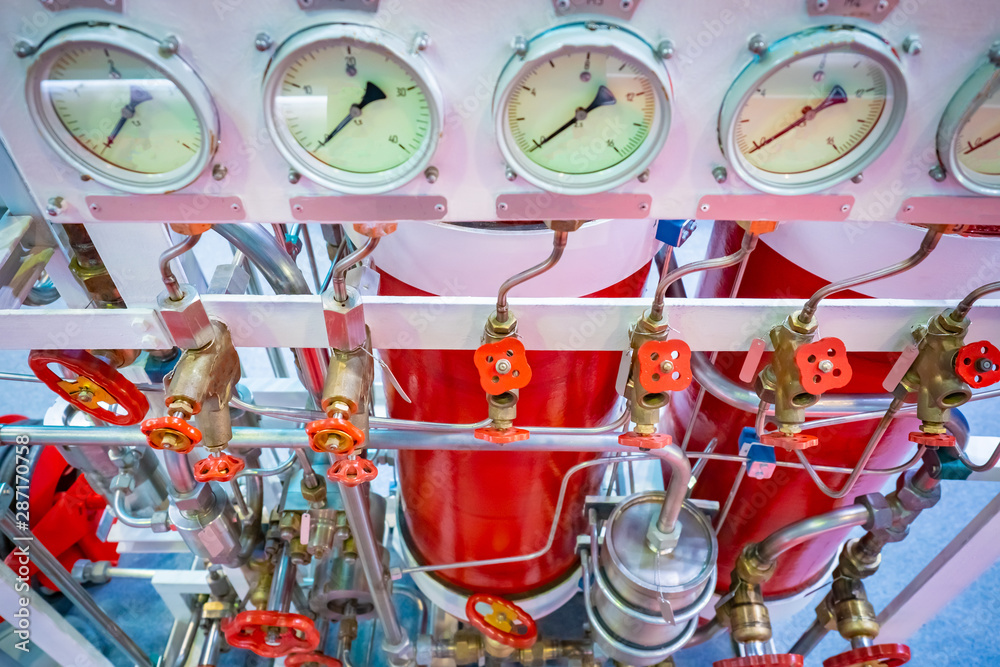 Automatic extinguishing system on a ship. Automatic flame extinguishing ...