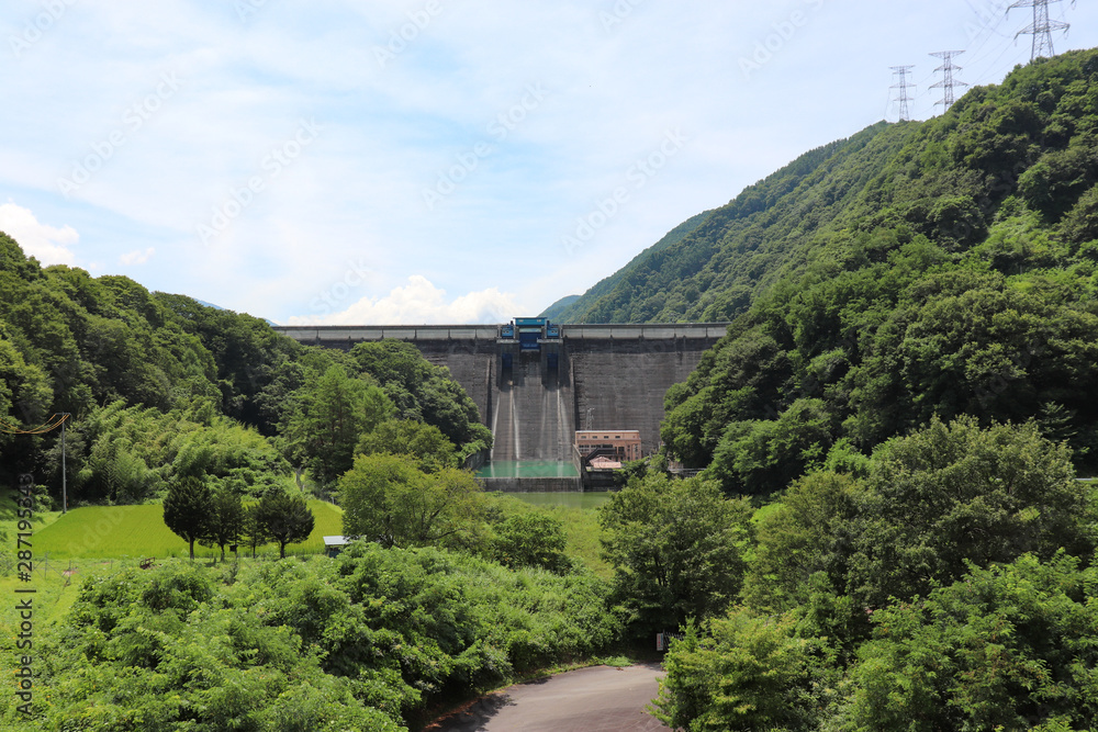 美和ダム（長野県伊那市高遠町）,miwa dam,takato,ina city,nagano pref,japan Stock Photo ...