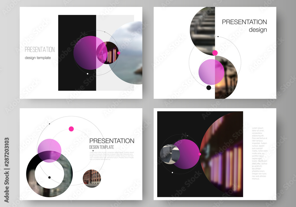 The minimalistic vector layout of the presentation slides design ...