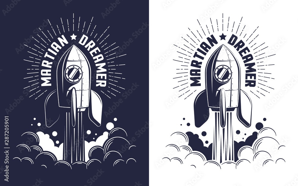 Vintage Rocket Vector