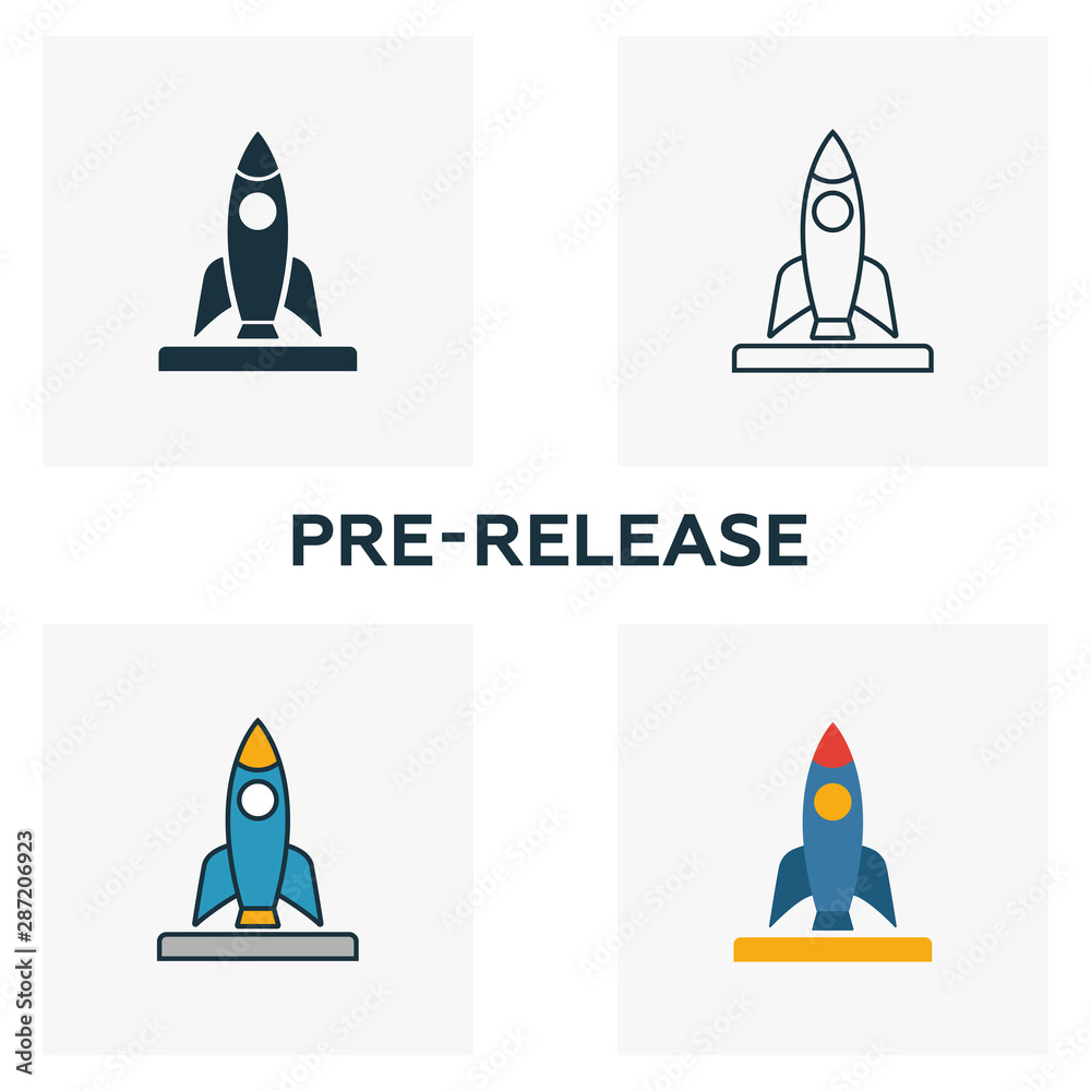 Pre-Release outline icon. Thin line element from crowdfunding icons ...