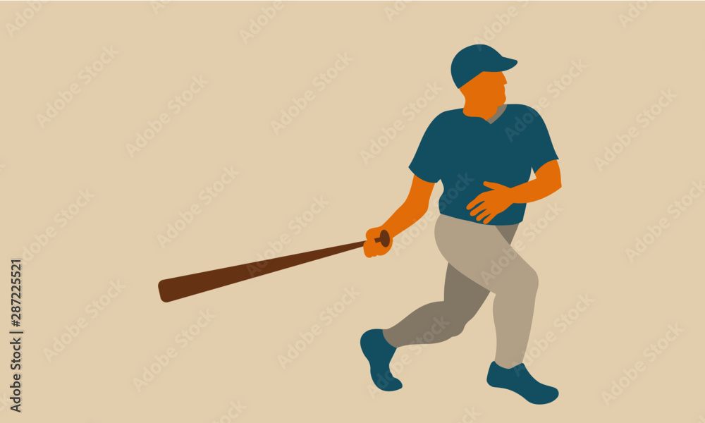 Baseball Player Graphic