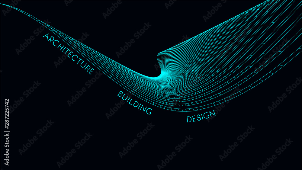 Elegant business card for an architect. Abstract Vector illustration ...