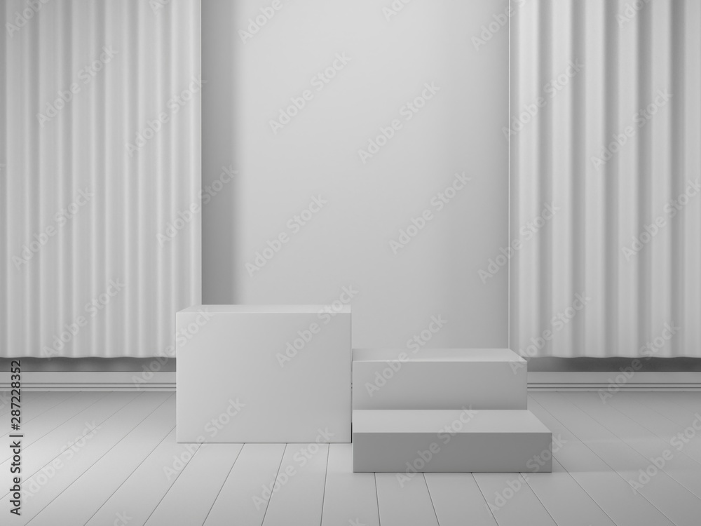 3d Render Abstract Geometric Background Cylinder Podium Minimalistic Primitive Shapes Modern