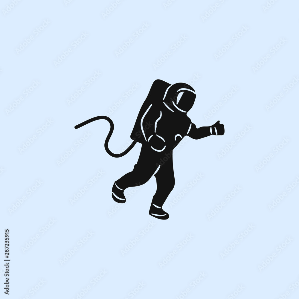 astronaut flat icon. elements of space icon. signs, symbols collection ...