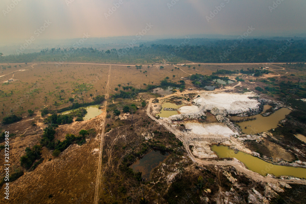 Illegal mining causes deforestation and river pollution in the Amazon ...