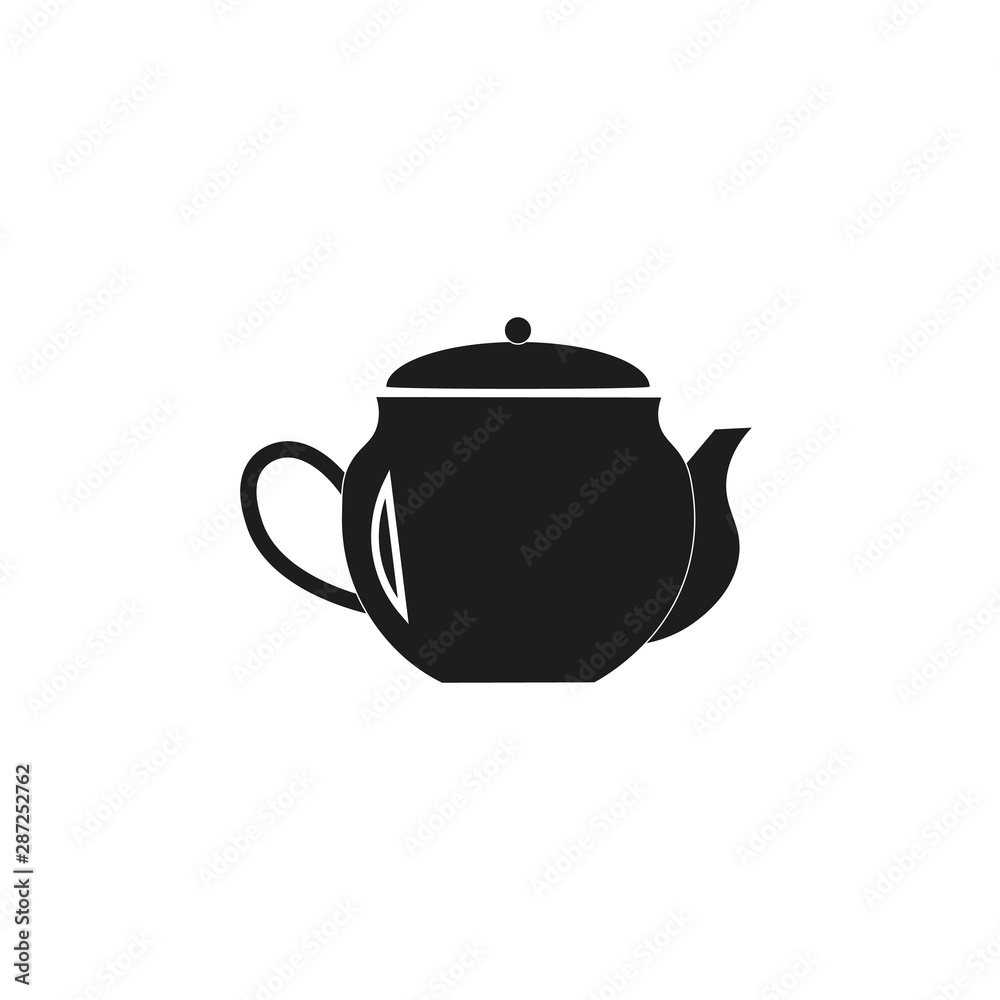 The teapot icon. Tea symbol. Flat Vector illustration isolated on white ...