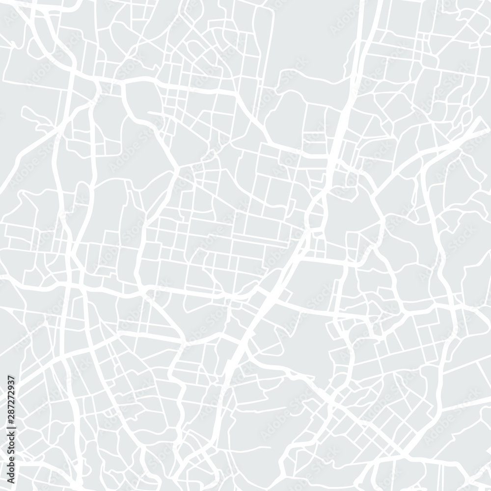 Seamless subtle gray and white abstract city roads plan map vector ...