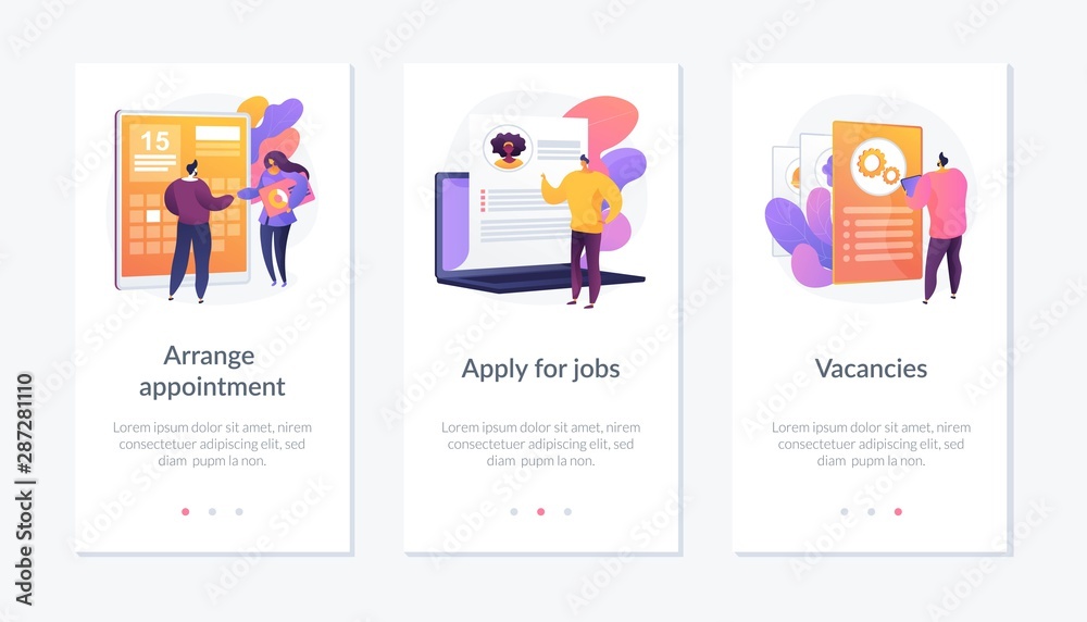 Recruitment interview. Work position sourcing. Employment website ...