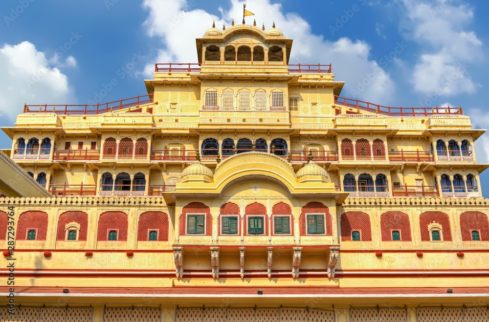 City Palace, Jaipur, which includes the Chandra Mahal and Mubarak Mahal ...