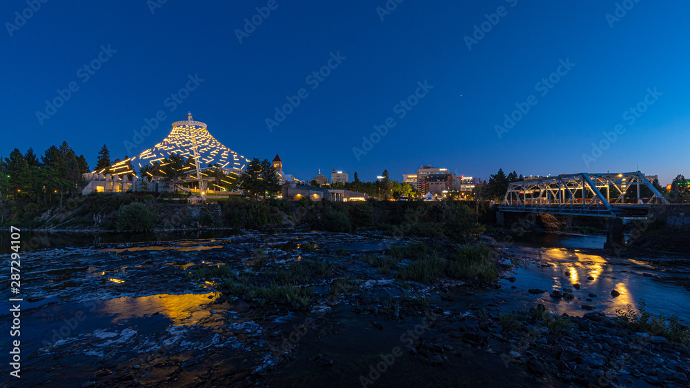 Spokane, WA Skyline Stock Photo | Adobe Stock