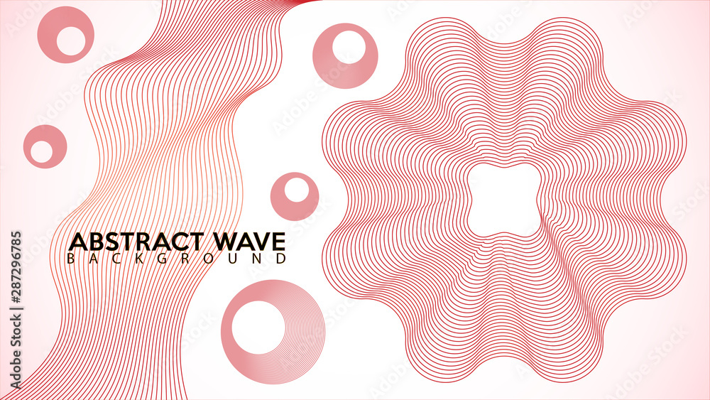Circular Spectrum Audio Wave Design Vector, Abstract Wave Line ...