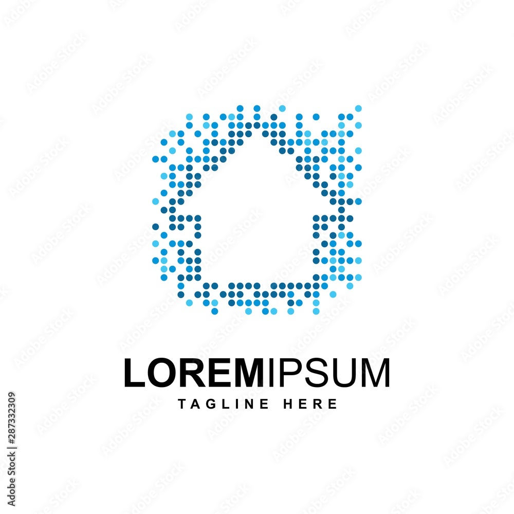 House with tile symbol logo design template.Creative house logo ...