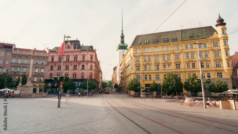 Main Liberty Square in Brno, Czech Republic, Europe. Summer Day in the ...