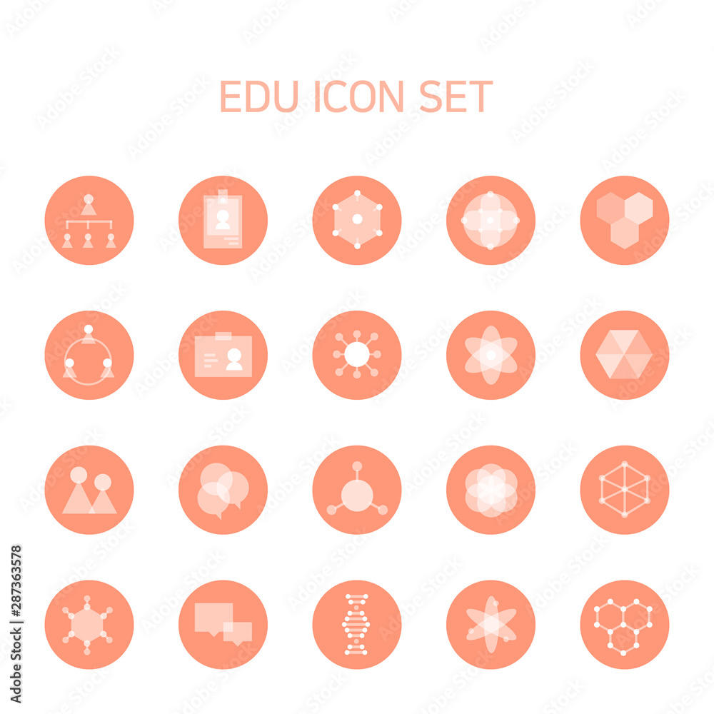 Icon for various chemical structural models and human networks. Stock ...