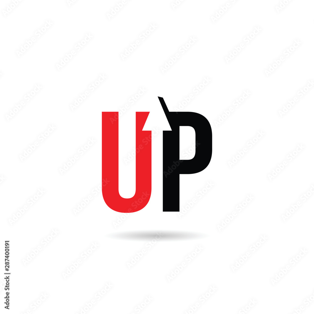 Letter UP Typography Logo design inspiration Stock Vector | Adobe Stock