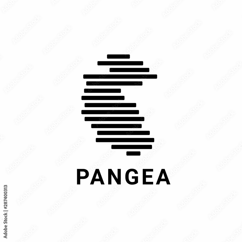 Pangaea or Pangea Logo Vector illustration Stock Vector | Adobe Stock