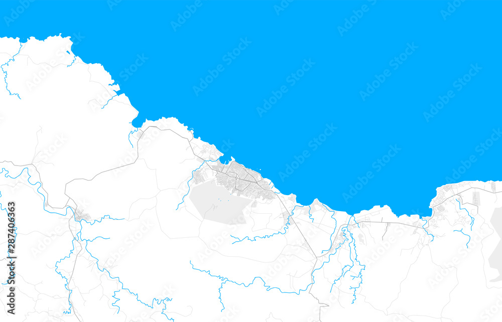Rich detailed vector map of Puerto Plata, Puerto Plata, Dominican ...