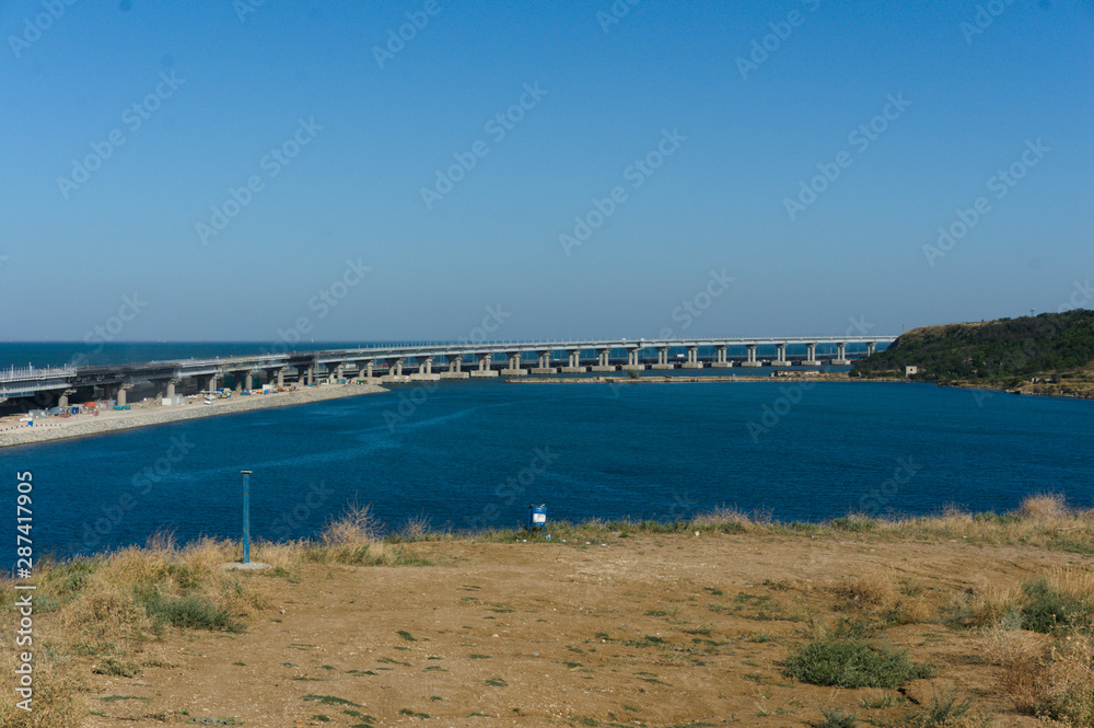 Bridge from mainland russia to the crimean peninsula, the bridge can be ...