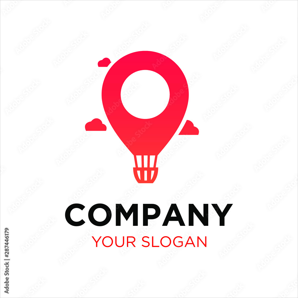 Air Balloon Logo Design Inspiration Stock Vector | Adobe Stock