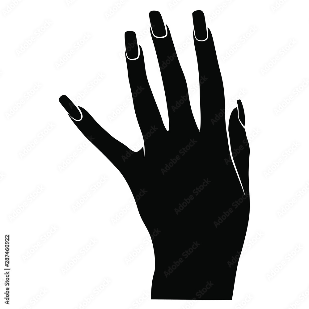 Woman Hand Silhouette