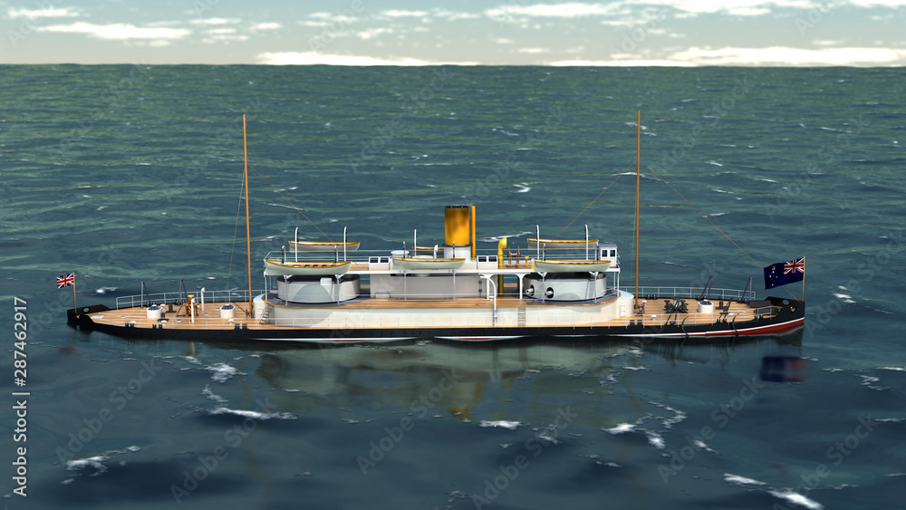 HMVS/HMAS Cerberus 1867, breastwork monitor that served in the Victoria ...