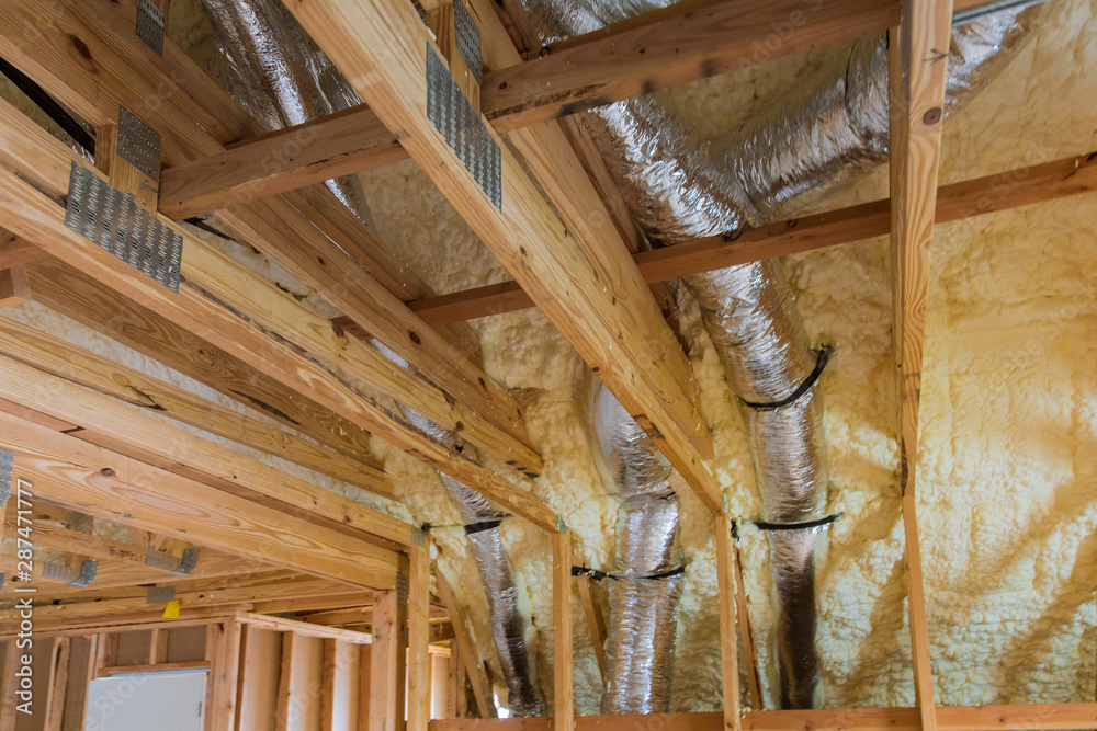Air conditioner ventilation installation system in building a frame ...