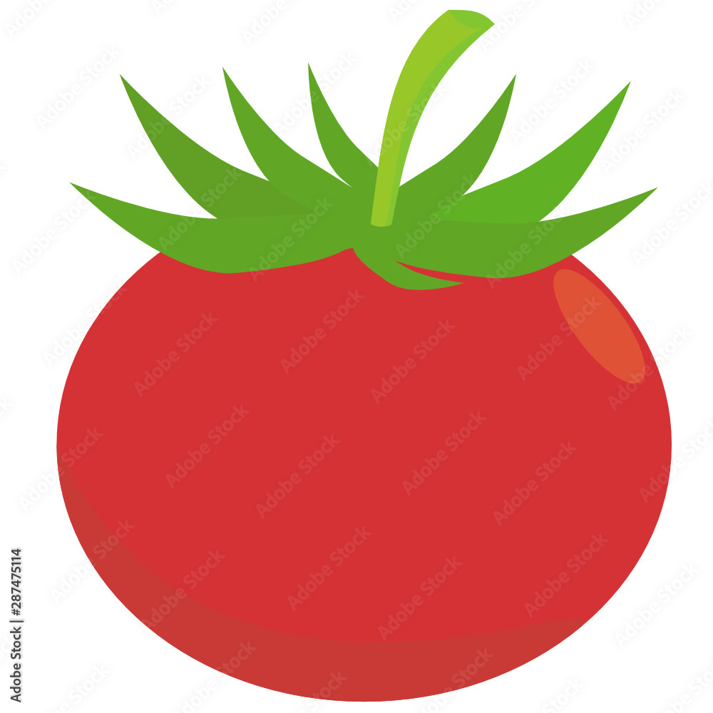 tomato, vegetable cartoon illustration in 2d design style Stock Vector ...