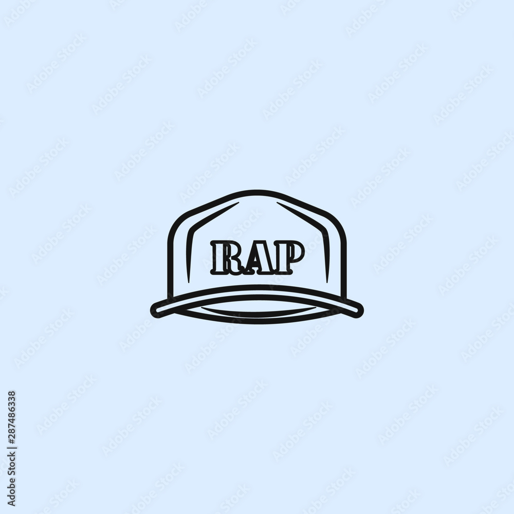 Rapper hat icon. Elements of life style icons. Premium quality graphic ...