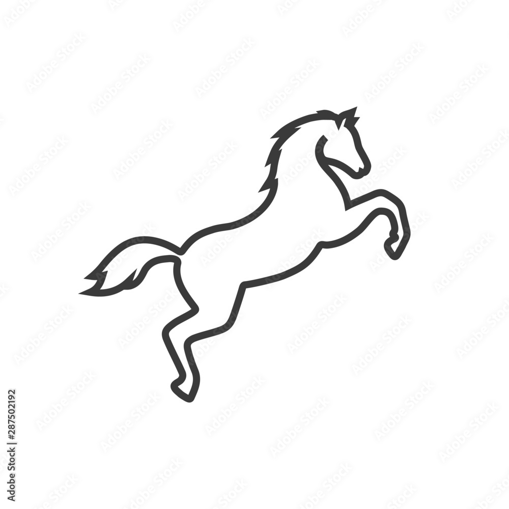 horse vector line icon Stock Vector | Adobe Stock
