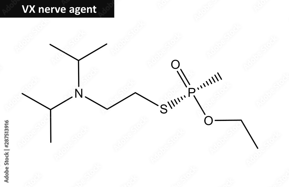Molecular structure of VX (nerve agent) Stock Illustration | Adobe Stock