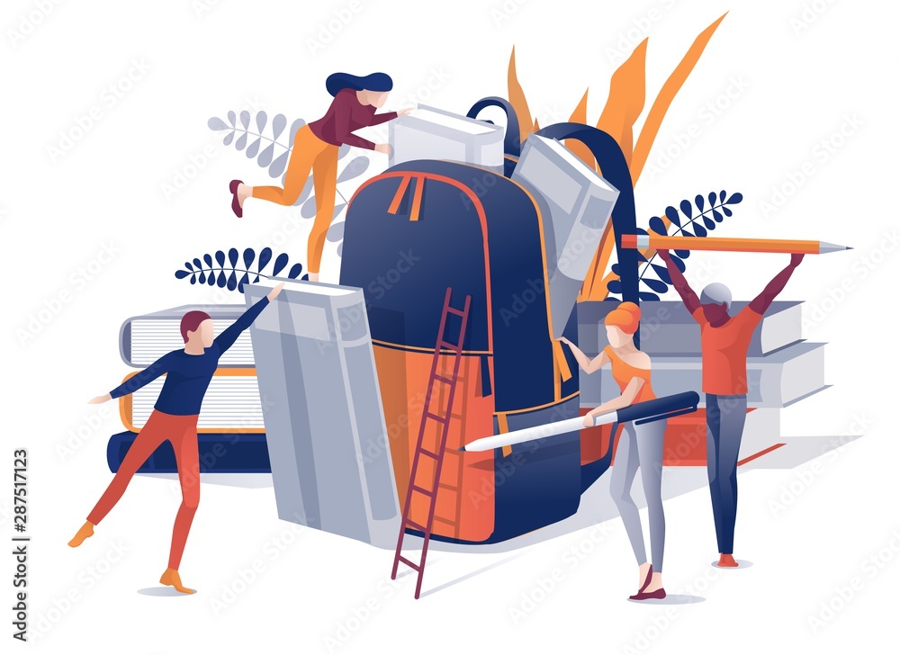 Open Backpack Cartoon