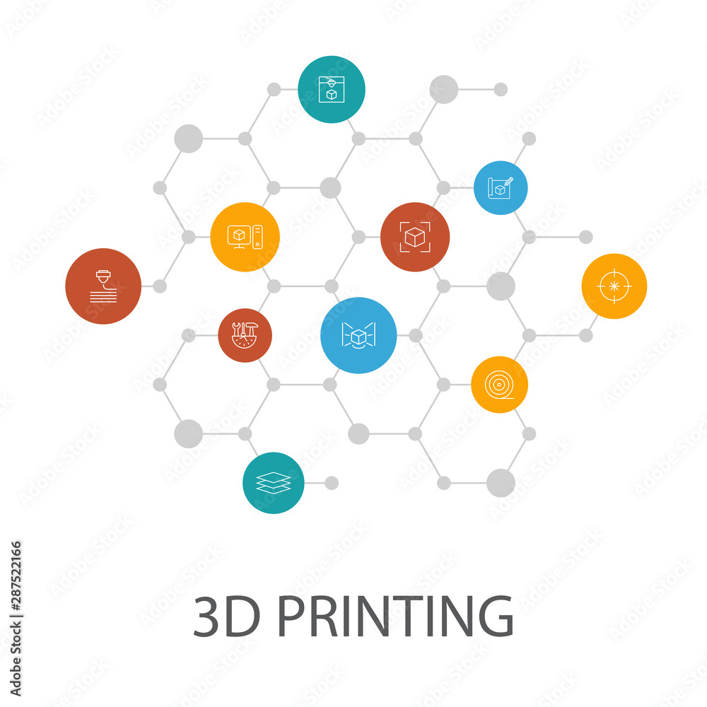 Vetor de 3d printing presentation template, cover layout and ...