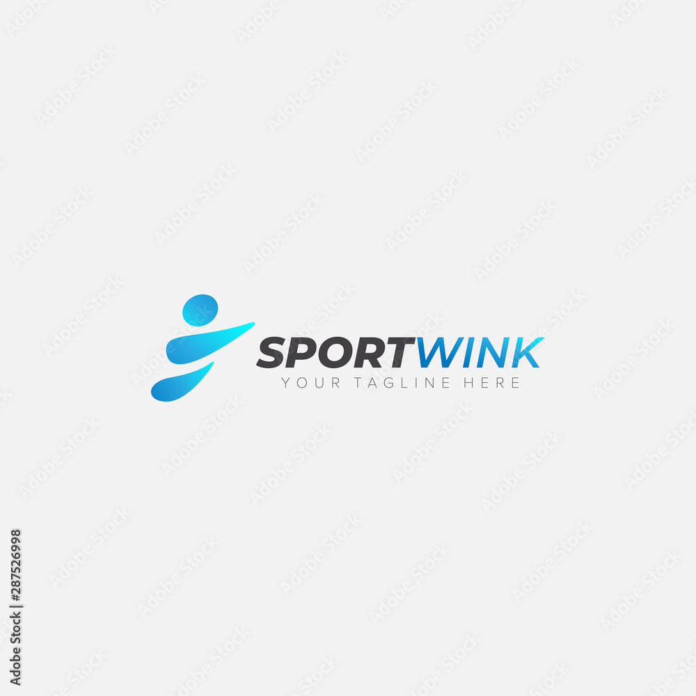 abstract moving and active logo designs sports Stock Vector | Adobe Stock