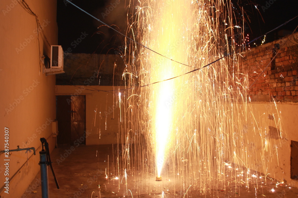 Diwali Crackers Flower Pot
