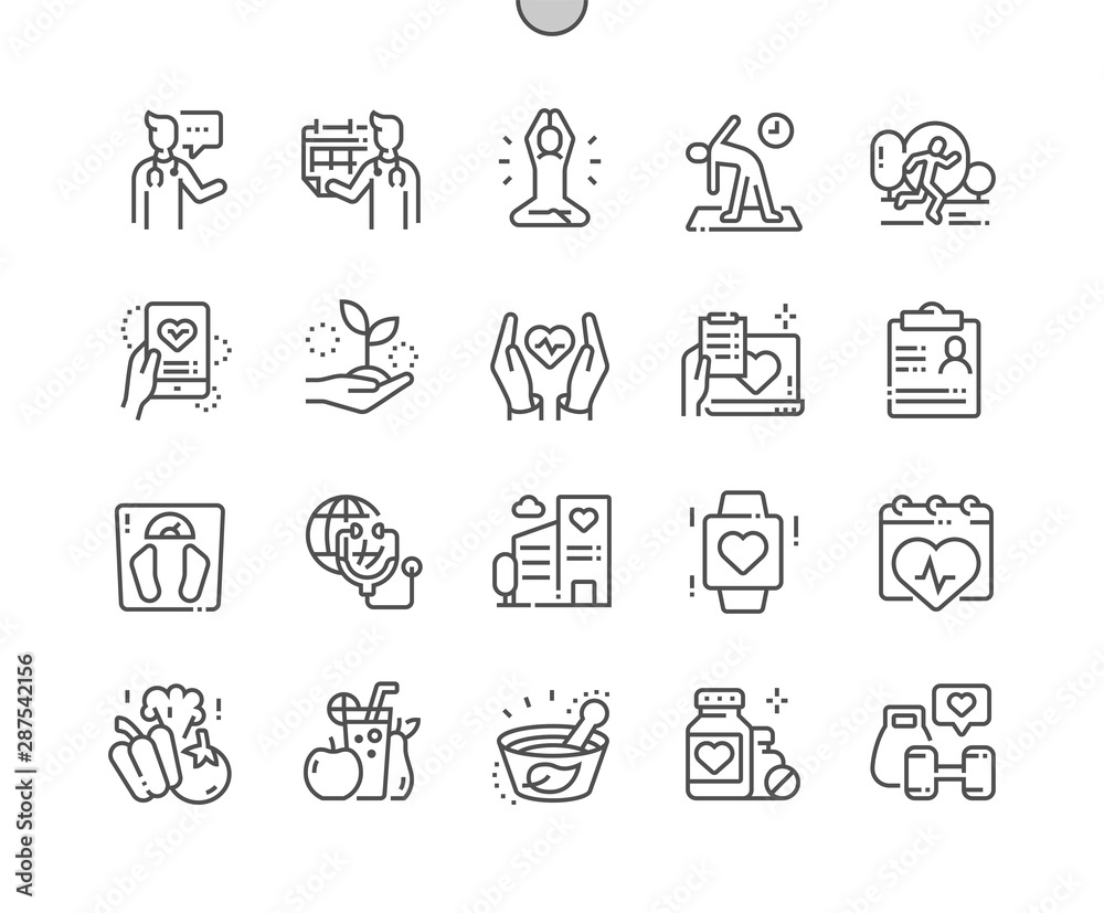 Global Health Care Well-crafted Pixel Perfect Vector Thin Line Icons 30 ...