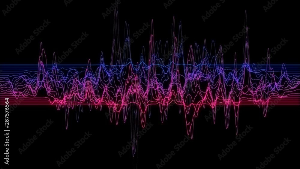 Voice speech strip waveform distortion of analogue lines. Loop ready ...