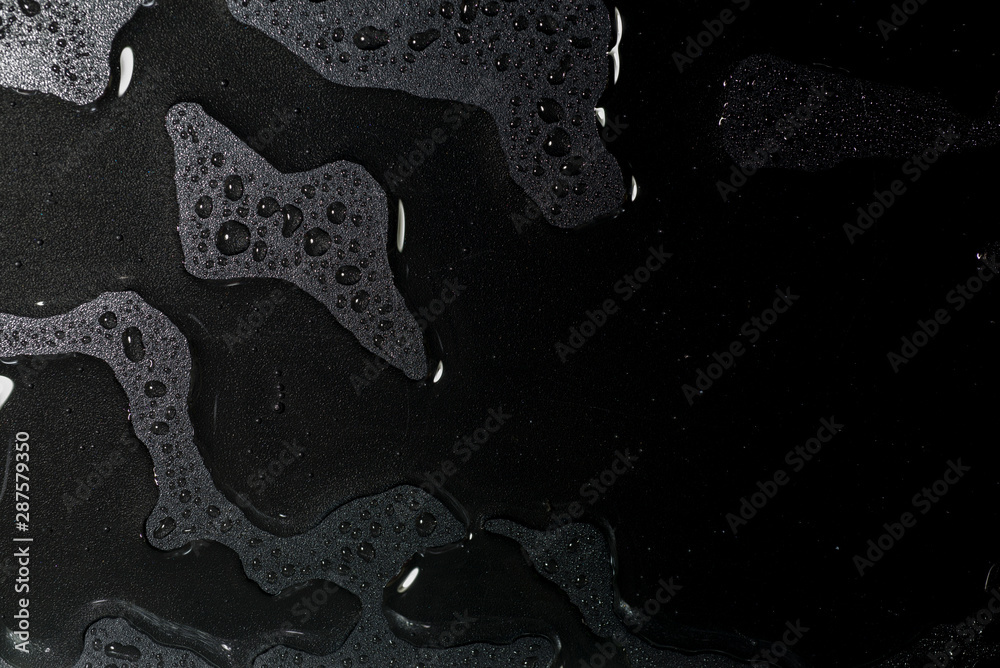 Liquid abstract water drop texture image on a black background Stock ...