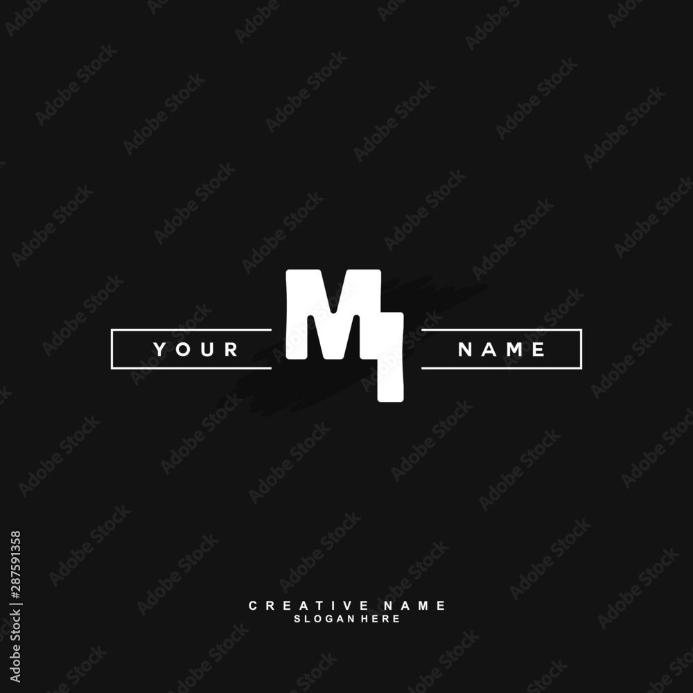 M I MI Initial logo template vector. Letter logo concept with ...