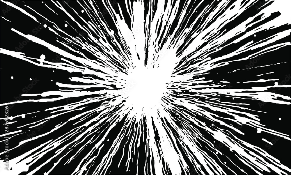 Circular starburst explosion texture. Distressed uneven grunge ...