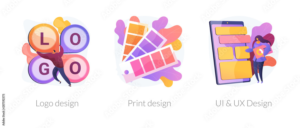 Professional graphic designer, art studio service. User interface ...