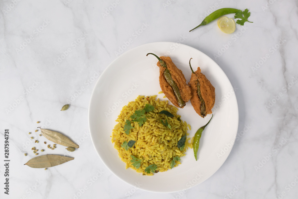 Fotografia do Stock: South Indian breakfast Puffed rice upma its has ...