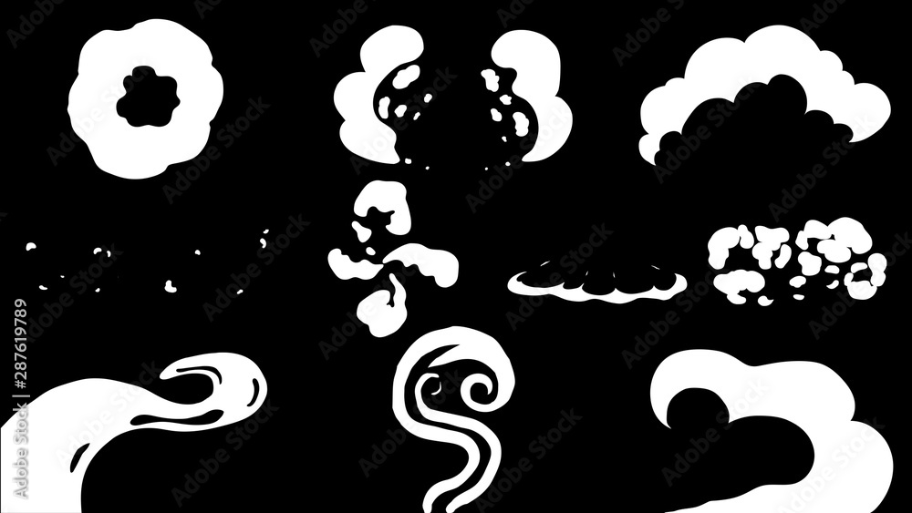 2D FX Smoke Elements Stock Template | Adobe Stock
