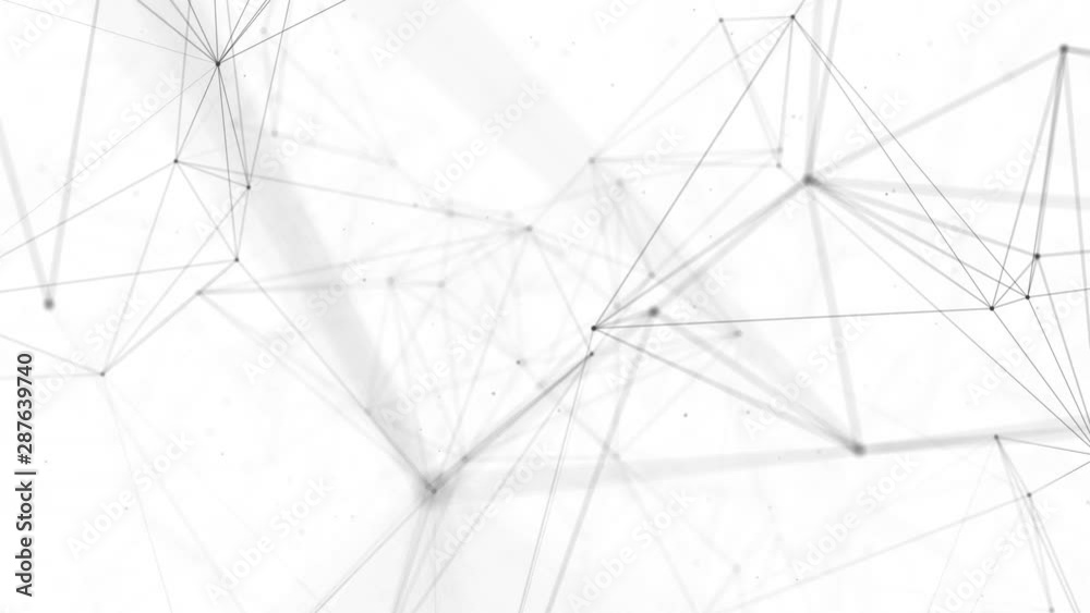 Abstract Clean Black And White Low Poly Waving polygons plexus points ...