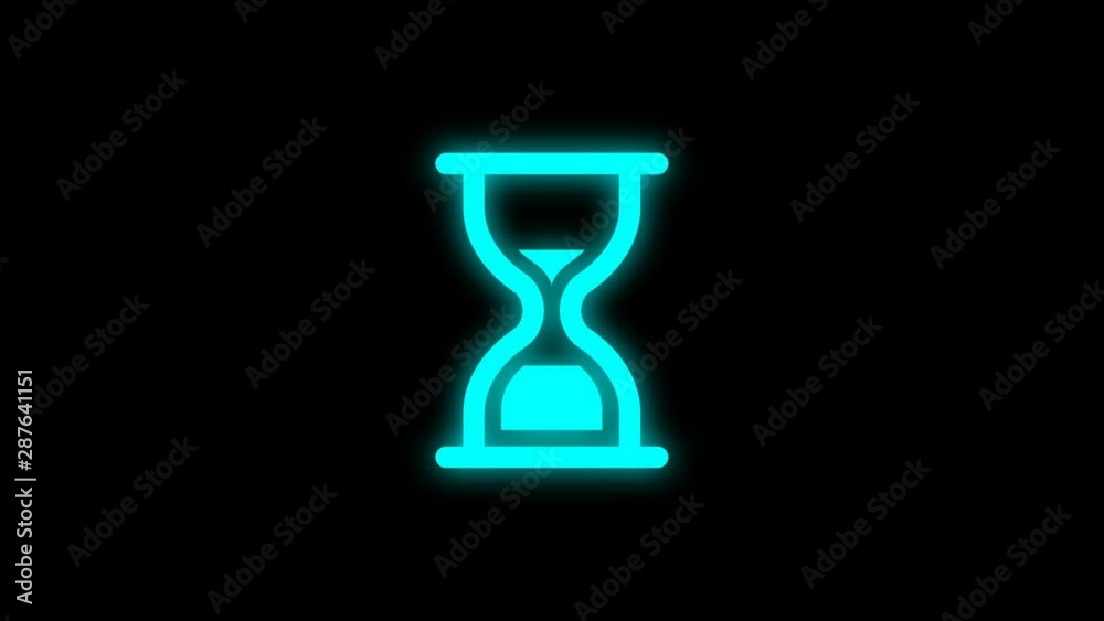Loading hourglass animation - loading icon animation. Loopable ...