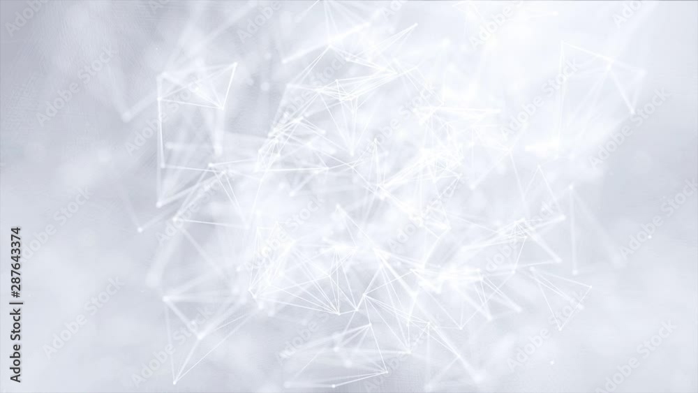 White Smooth Abstract clean black and white low poly waving 3D surface ...