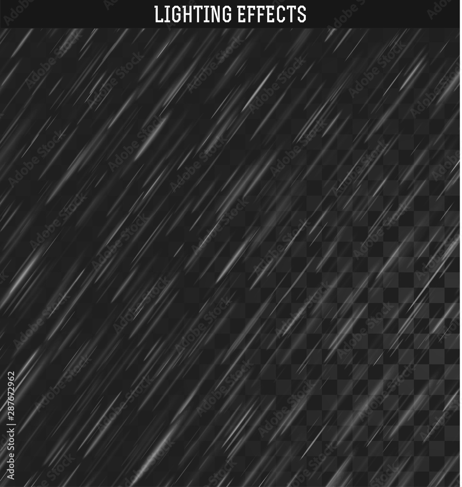 Rain Realistic Effect Rain And Snow Isolated Realistic Downpour