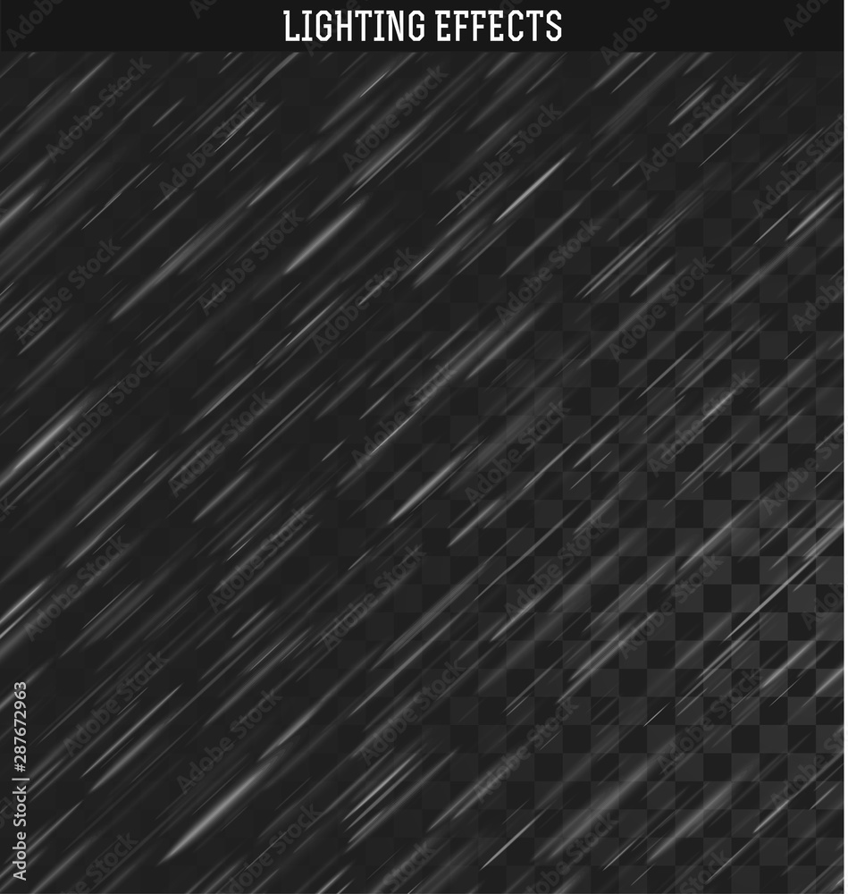 Rain realistic effect . Rain and snow isolated realistic . Downpour ...